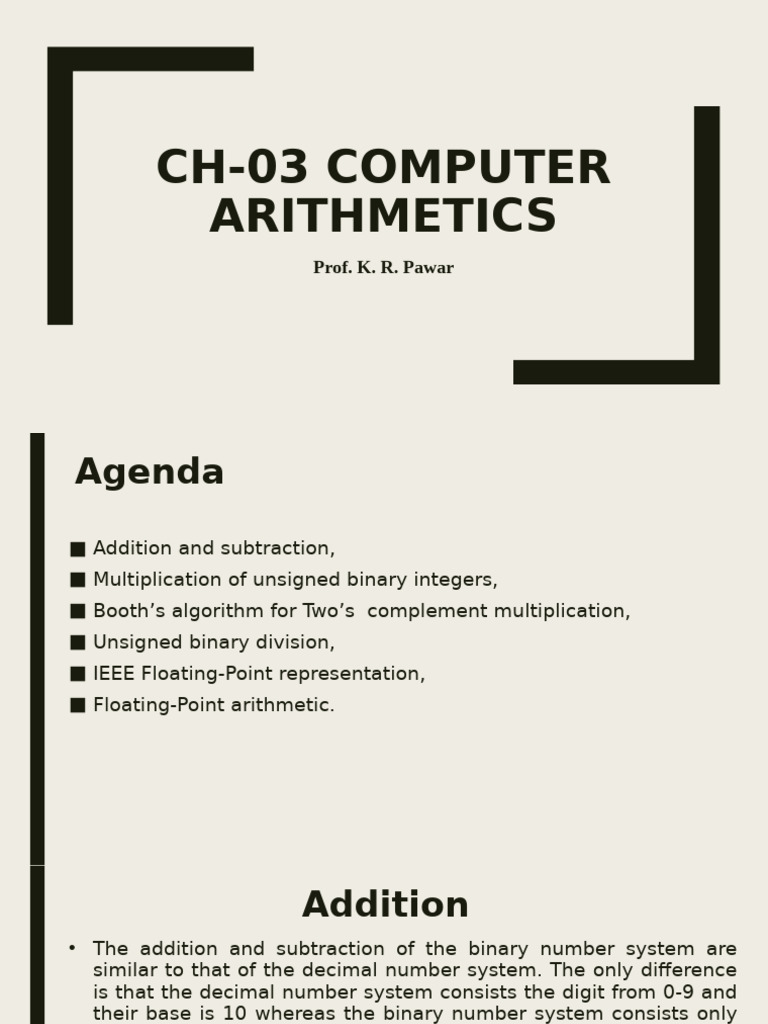Chap-03 Computer Arithmetics | PDF | Arithmetic | Applied Mathematics
