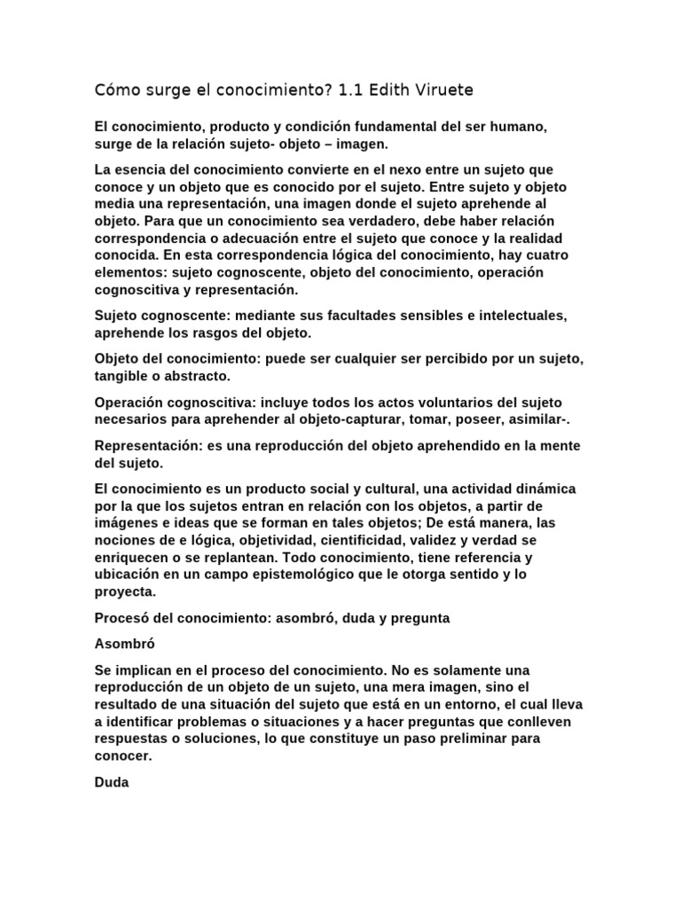 conocimiento | PDF | Conocimiento | Verdad