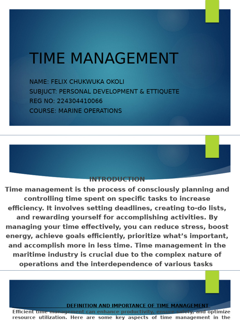 Time Management | PDF | Time Management | Professional Skills