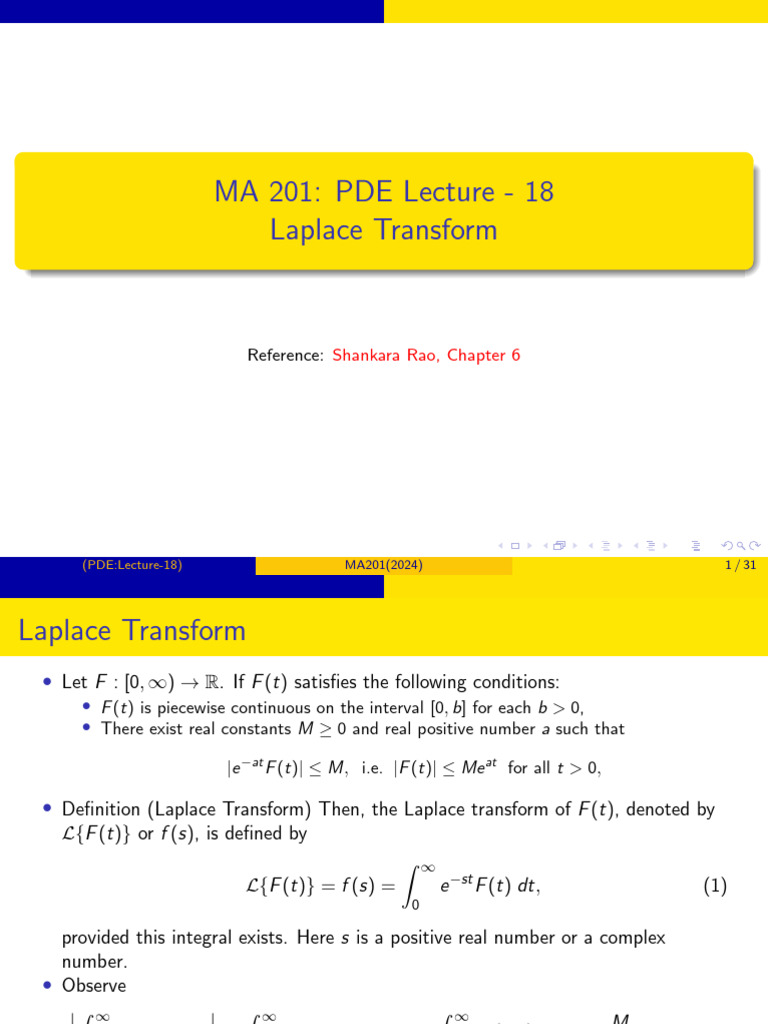 Ma201 2024 Pde Lecture Slides Lec18 Pdf Partial Differential Equation Mathematics 