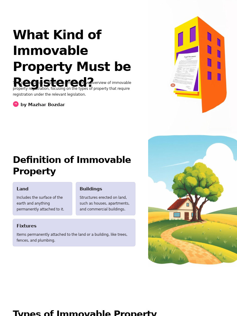 What Kind of Immovable Property Must Be Registered | PDF | Property ...