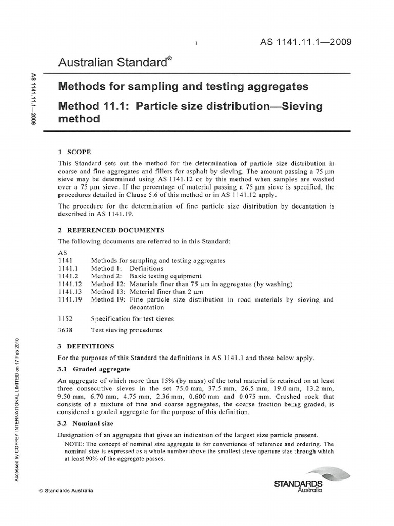 As1141.11.1 - 2009 | PDF