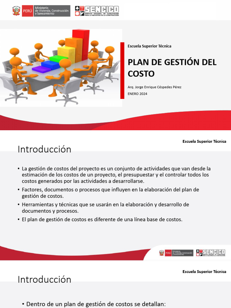 Plan de Gestión de Costos 2024 | PDF | Presupuesto | Software
