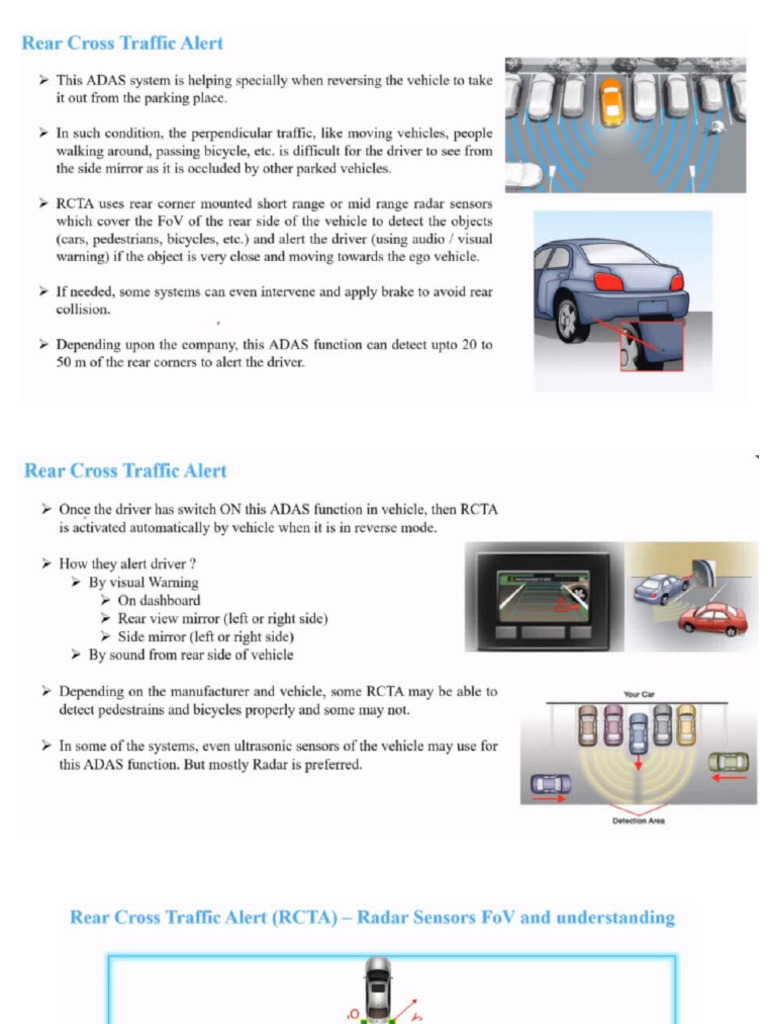 Rear Cross Traffic Alert | PDF