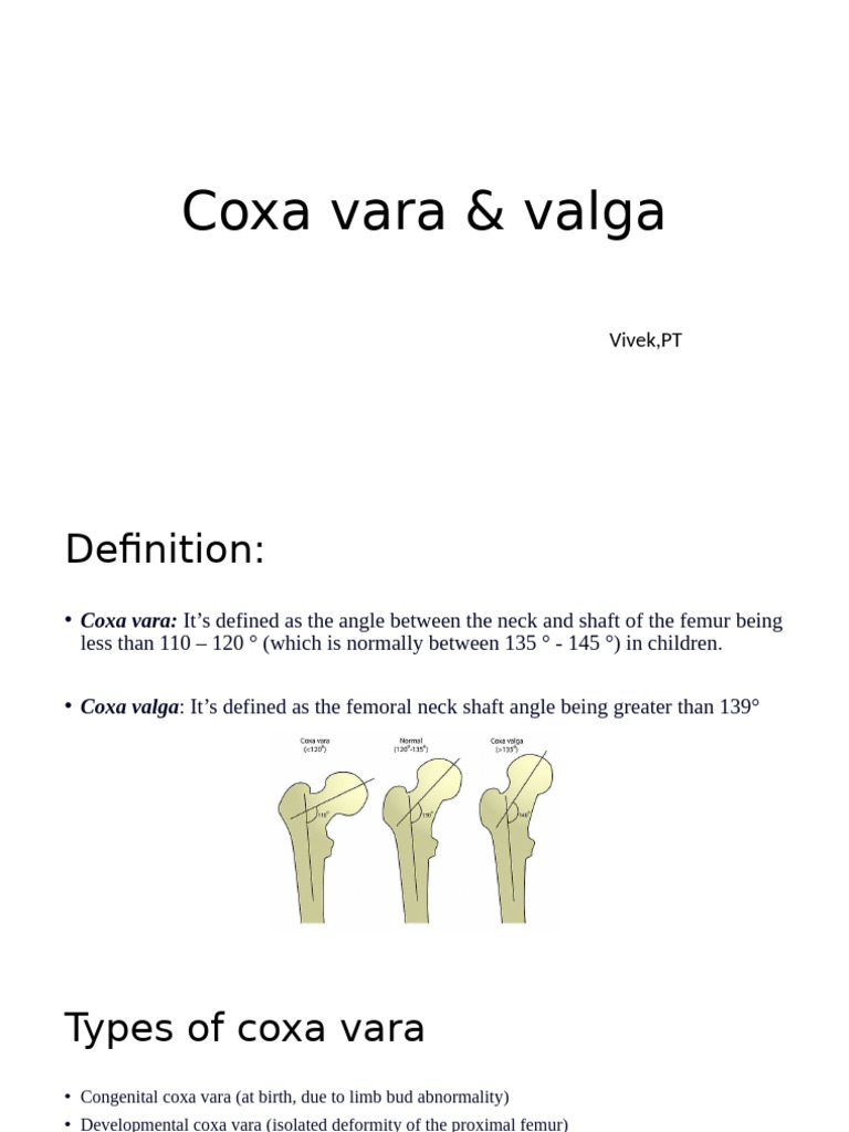 Coxa Vara & Valga | PDF
