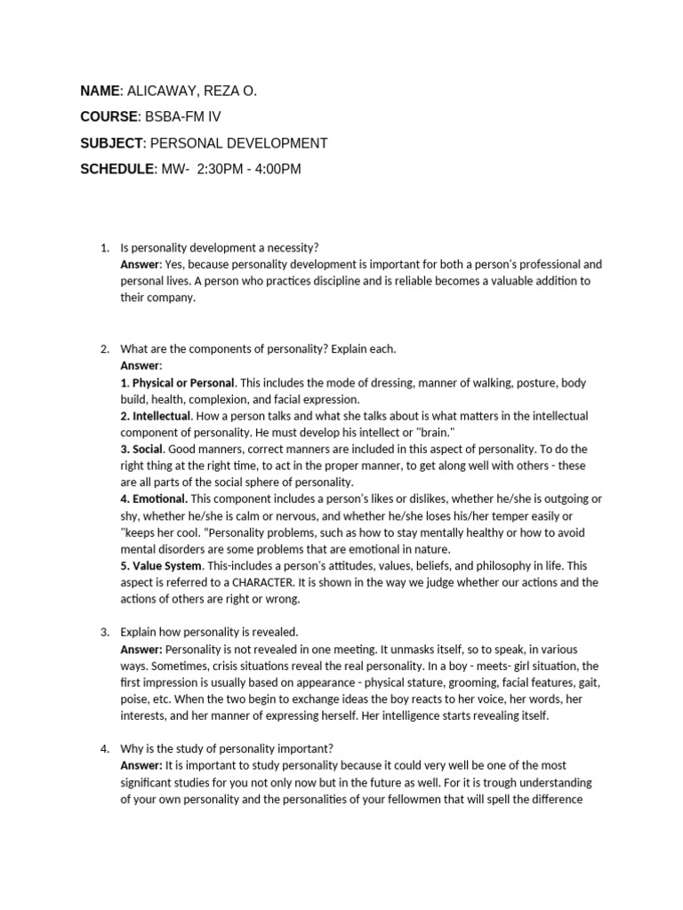 PERDEV_ASSESSMENT 2 | PDF | Beauty | Heredity