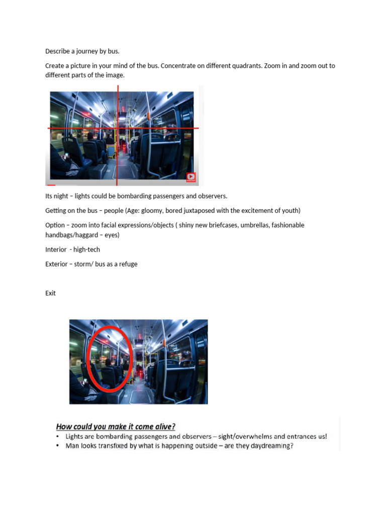 Describe A Bus Journey | PDF