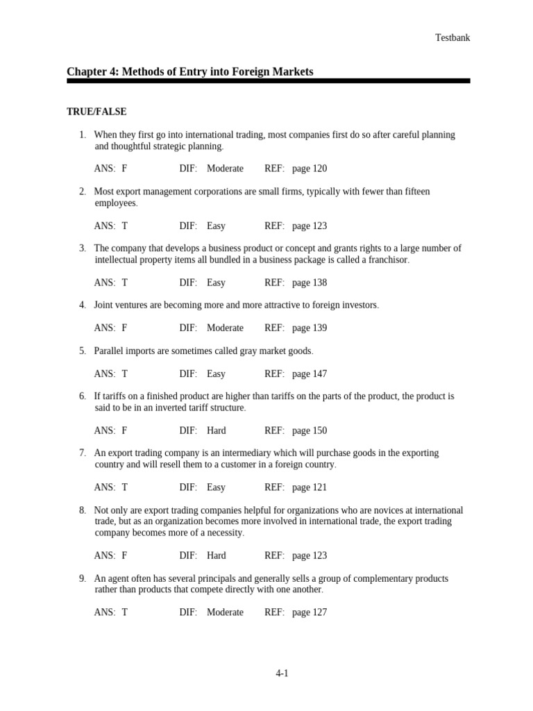 David IL6e TB Ch04 | PDF | Exports | Economies