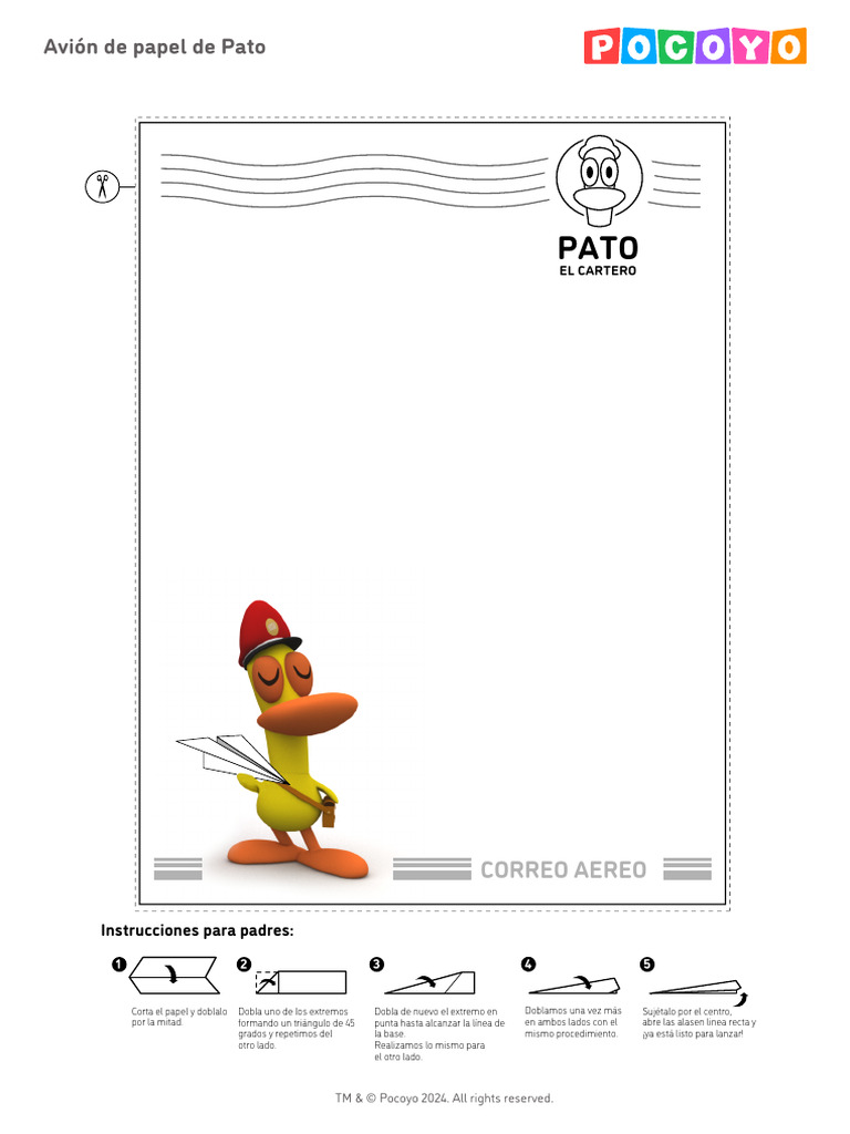 Make ESP Pato Avion Papel | PDF