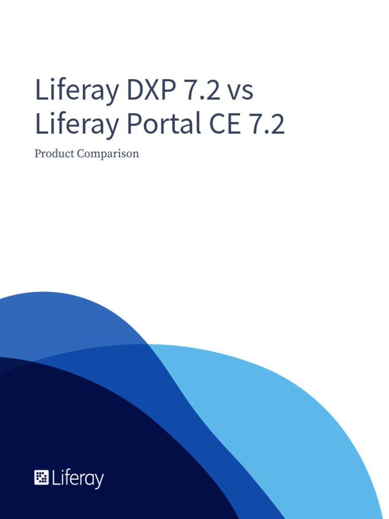 Liferay DXP 7.2 Vs Liferay Portal CE 7.2 Product Comparison | PDF | Cloud Computing | Share Point