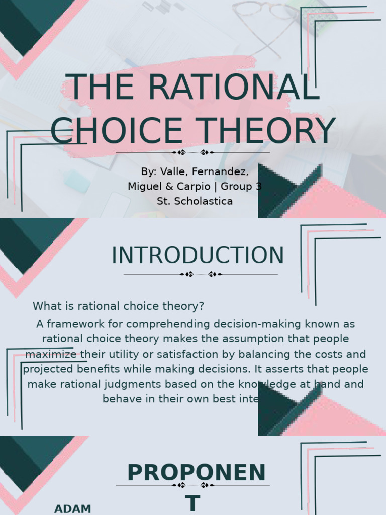 The Rational Choice Theory | PDF | Rationality | Economics