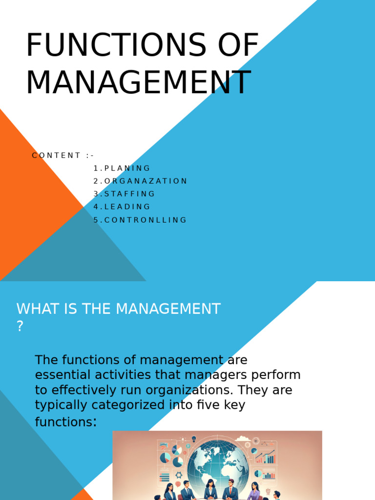 Functions of Management | PDF | Leadership | Goal