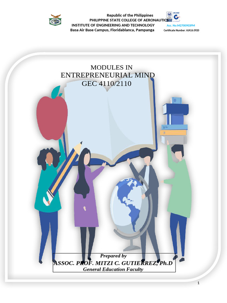 Entrepreneurial Mind Module 1 | PDF | Marketing | Entrepreneurship