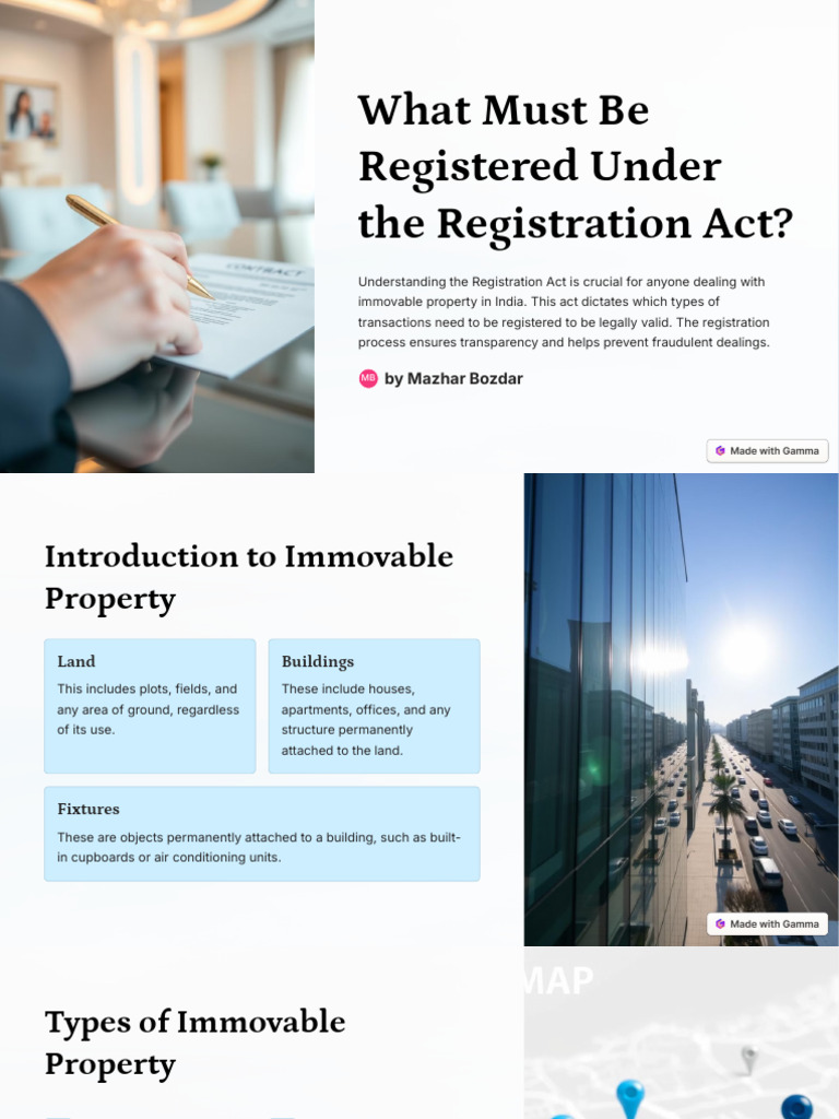 What Must Be Registered Under The Registration Act | PDF | Property | Real Property