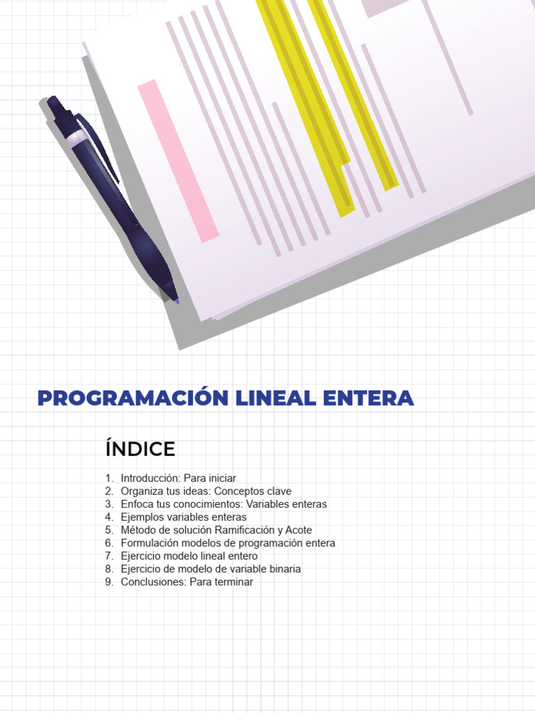 Programación Lineal Entera | PDF | Programación lineal | Variable (Matemáticas)