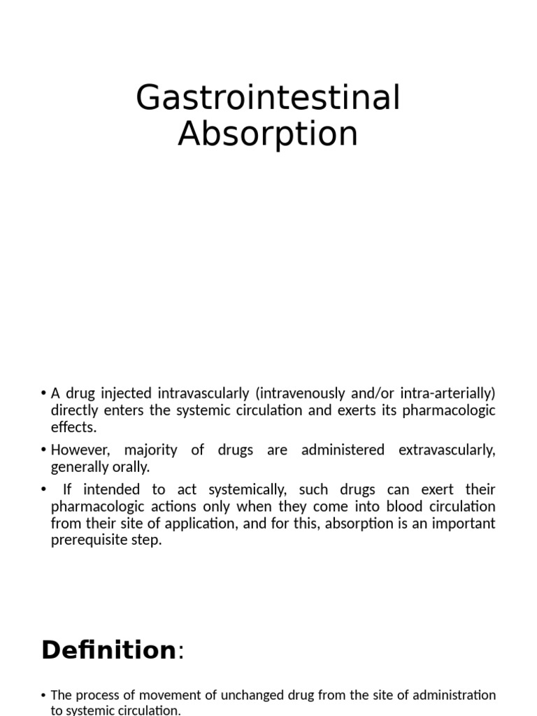 GI Drug Absorption Explained | PDF | Tablet (Pharmacy) | Pharmaceutical ...