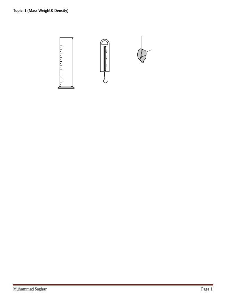 Mass, Weight, and Density Experiments | PDF | Density | Weight