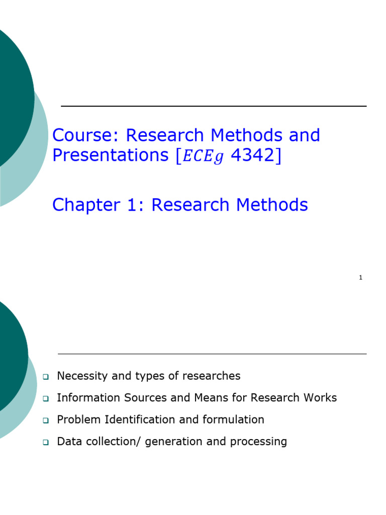 Chapter 1 - Research Methods | PDF | Quantitative Research | Methodology