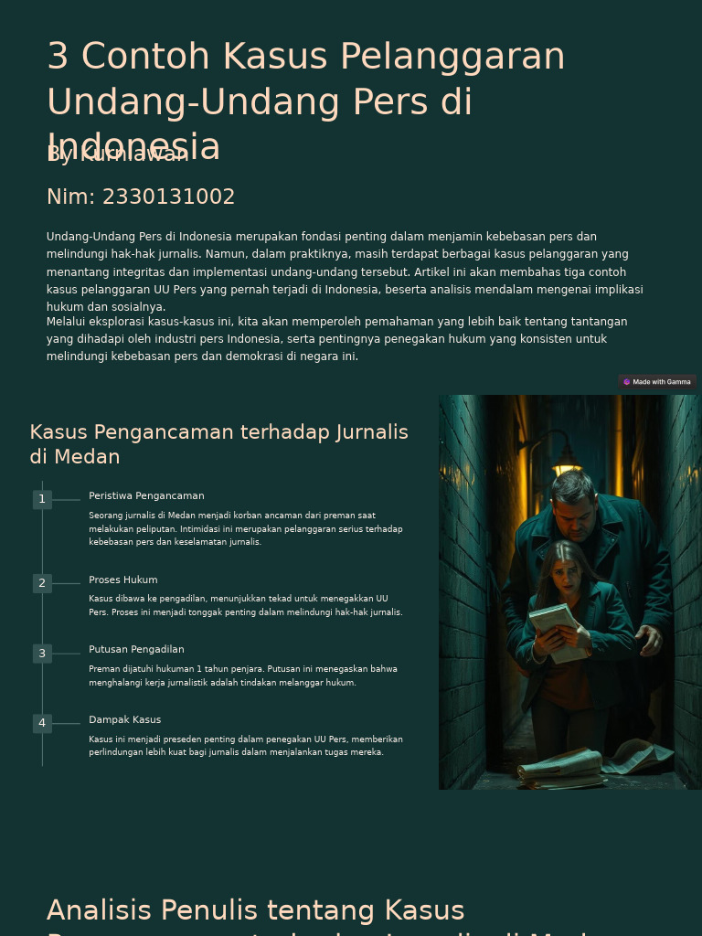 3 Contoh Kasus Pelanggaran Undang Undang Pers Di Indonesia by KURNIAWAN ...