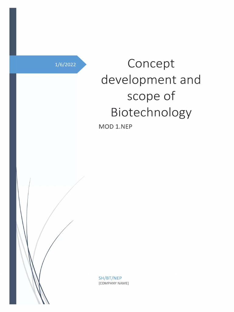 Concept of Biotechnology | PDF