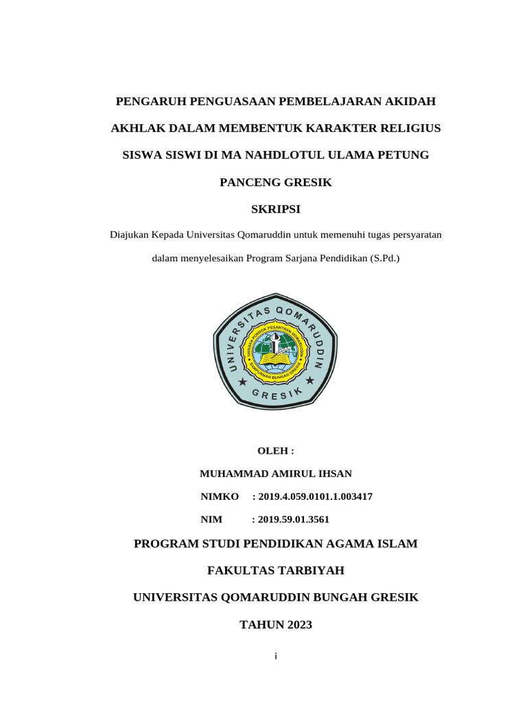 Skripsi Muhammad Amirul Ihsan 2023 | PDF