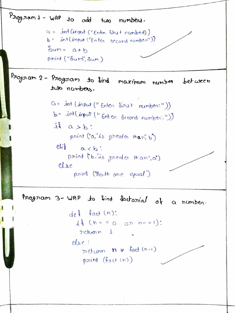 Python Programming File | PDF
