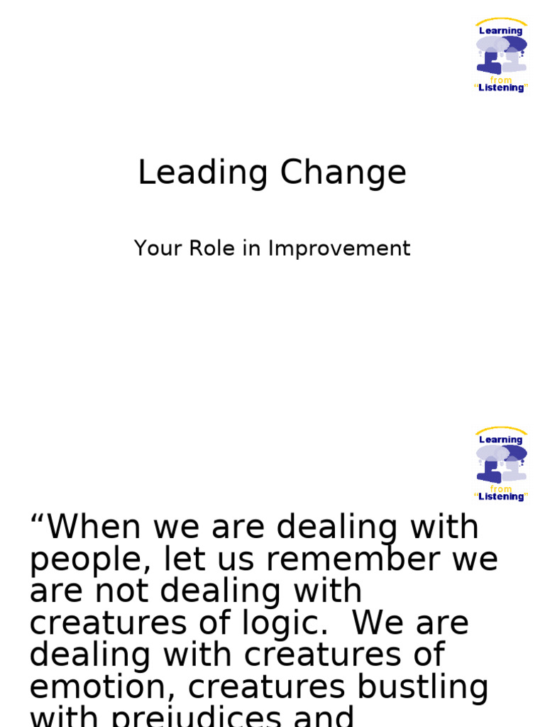 Leading Change | PDF | Leadership | Intelligence