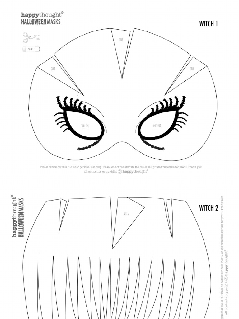 Color in Witch Mask | PDF