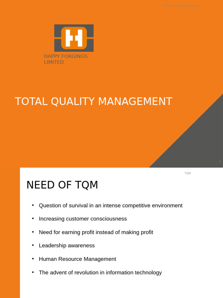 TQM Training-Balram | PDF | Standardization | Quality Management