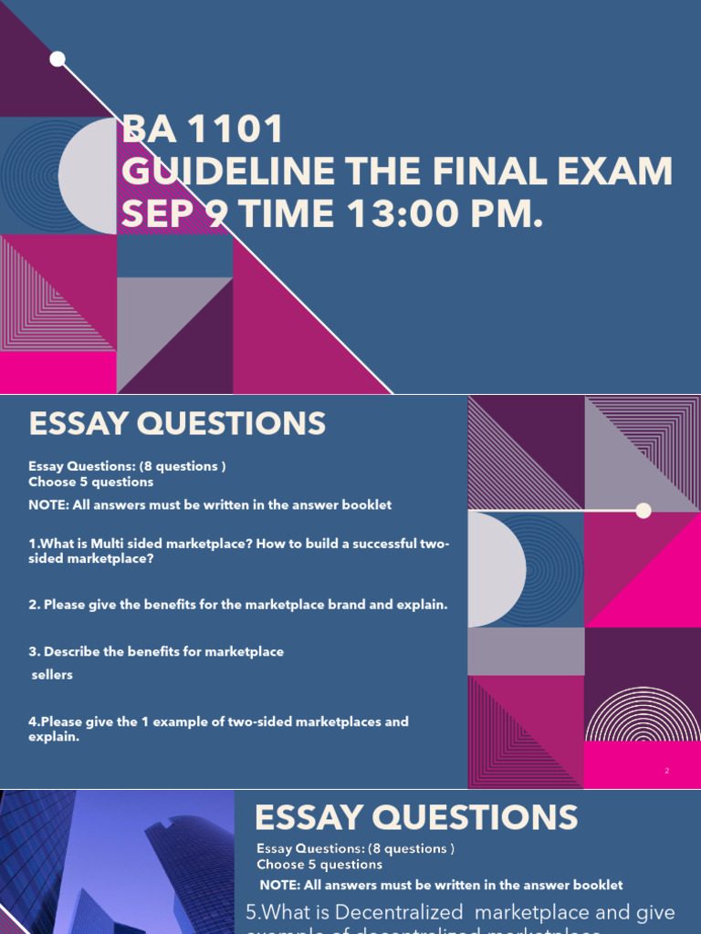 BA 1101 Guideline Final Exam 2024 | PDF | Career & Growth | Finance ...