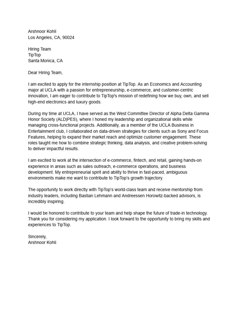 CV - Tiptop | PDF | Career & Growth