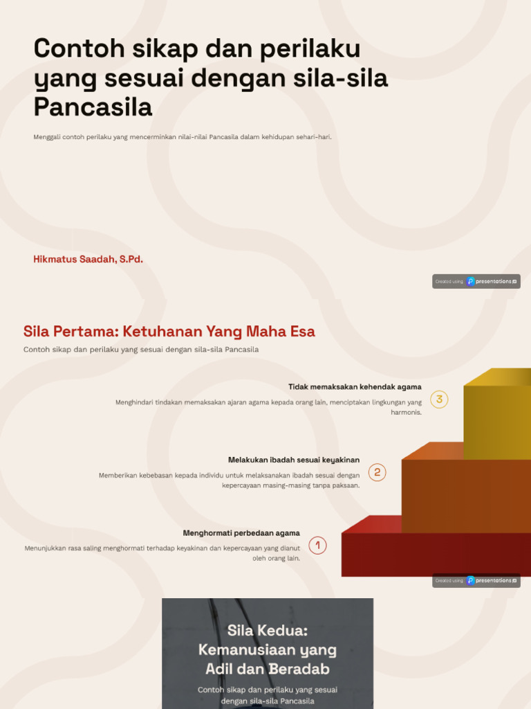 Contoh Sikap Dan Perilaku Sesuai Pancasila | PDF