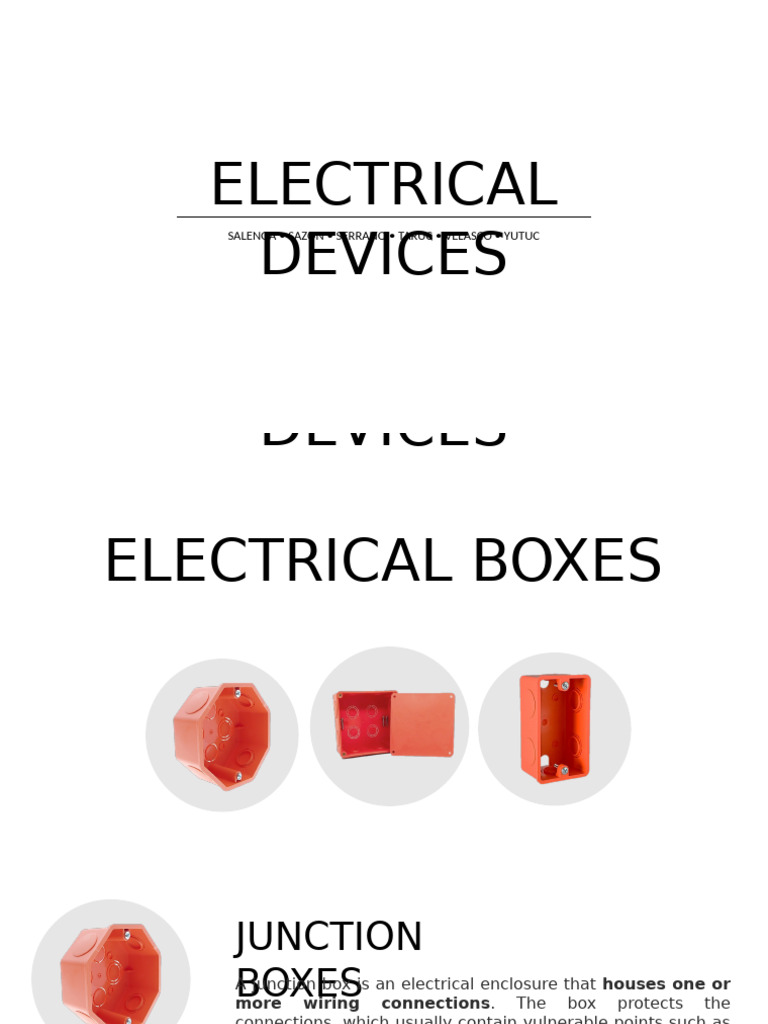 Group 2 - Electrical Devices | PDF | Electrical Wiring | Electrical ...