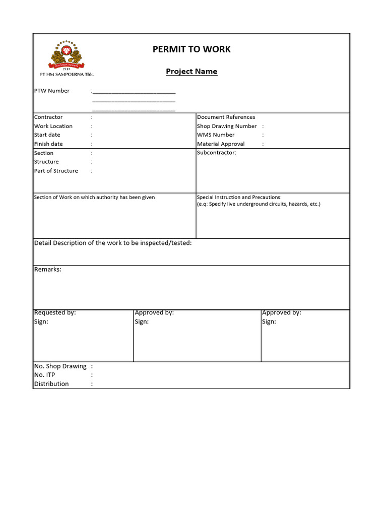 PTW Form | PDF | Technology & Engineering