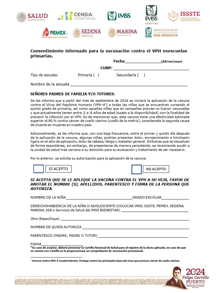 Consentimiento VPH 2024 VF | PDF