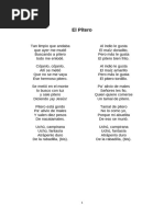 Letra de "El Pitero" | PDF