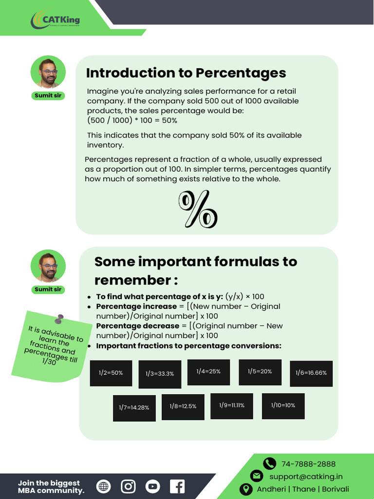 Mastering Percentages for Exams | PDF | Percentage | Arithmetic