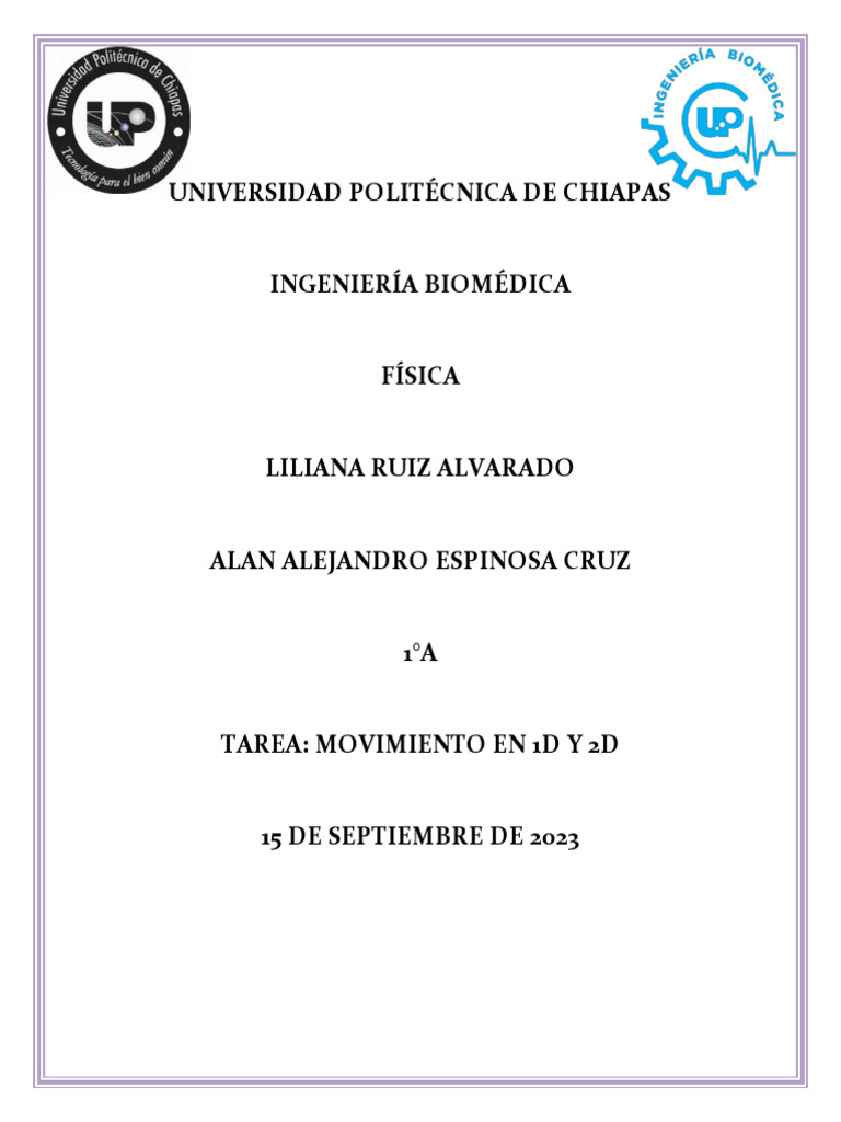 Movimientoen 1 Dy 2 D | PDF