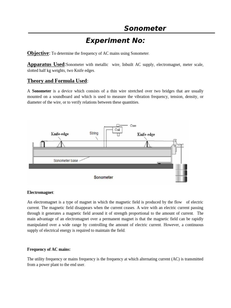 Sonometer device | PDF | Alternating Current | Transformer