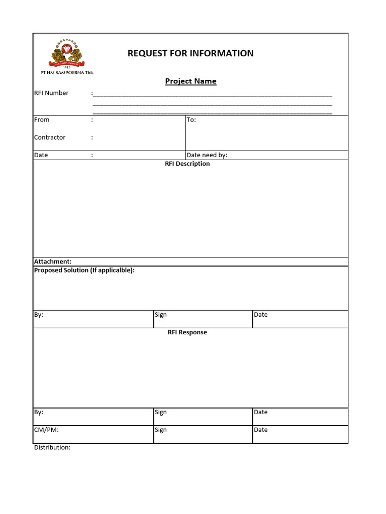 RFI Form | PDF | Computers