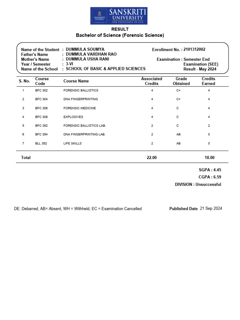 Student Mar Sheet | PDF