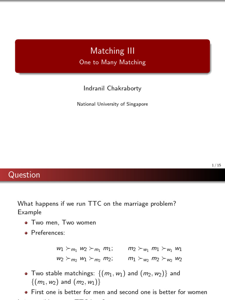 Lecture11 Matching3 S | PDF | Applied Mathematics