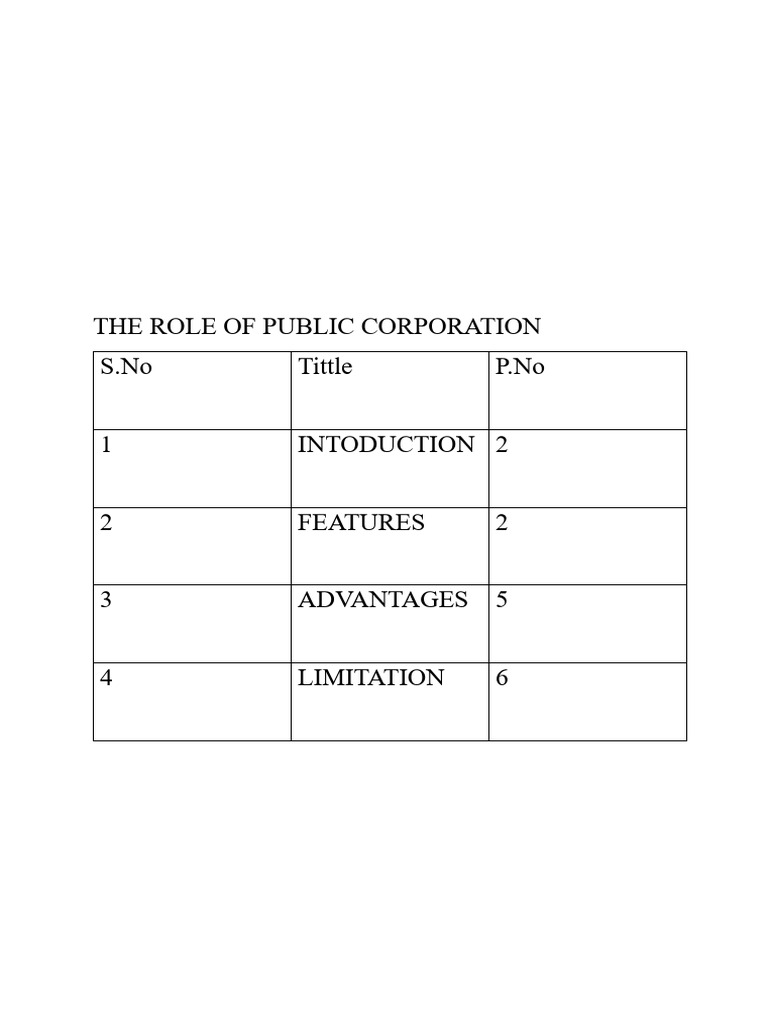 The Role of Public Corporation | PDF | Corporations | State Owned ...