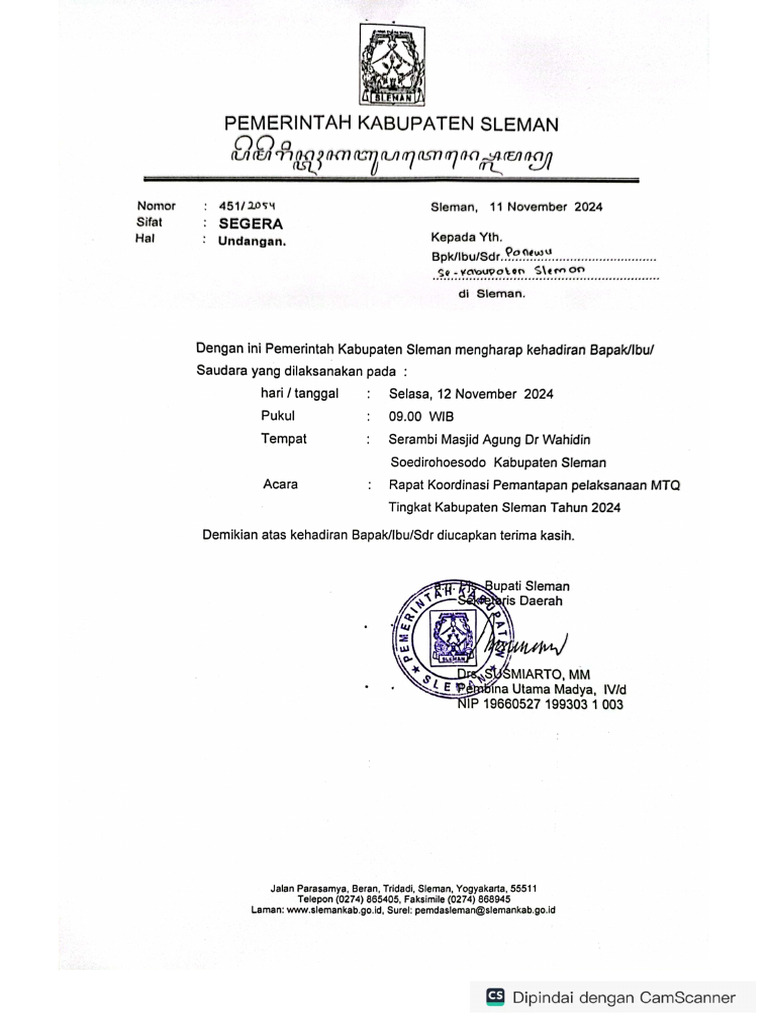 Undangan MTQ Panèwu | PDF