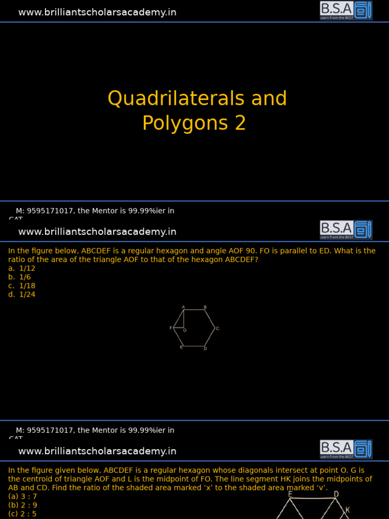 4 Quadrilaterals and Polygons 2 | PDF | Area | Rectangle