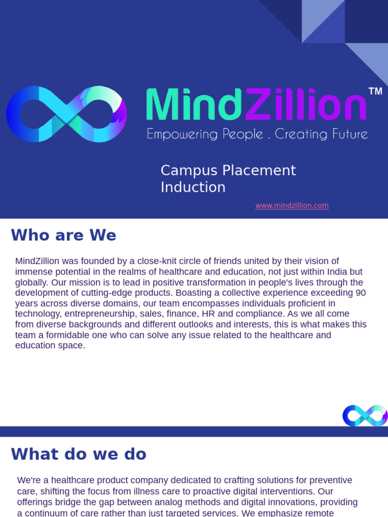 Campus Placement Induction | PDF | Health Care | Business