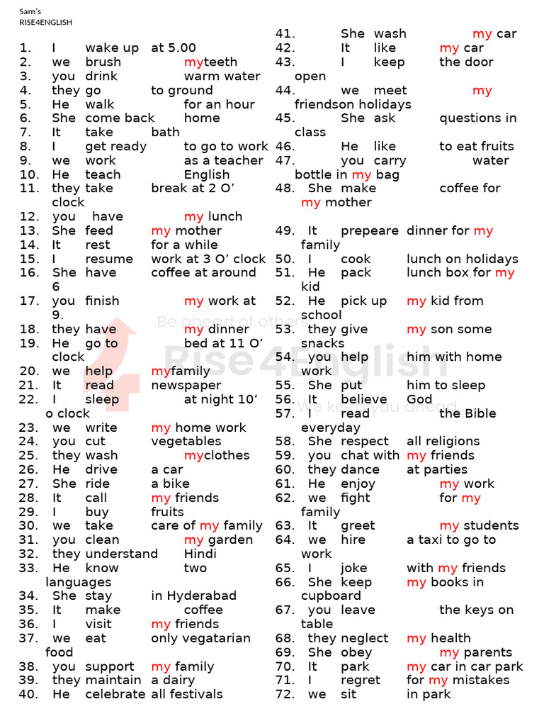 English Practice for Beginners | PDF | Lunch