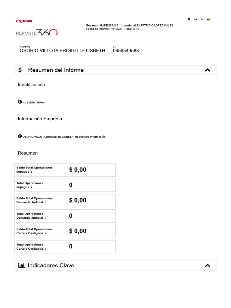 Resumen Del Informe: Osorio Villota Briggitte Lisbeth 0956549588 | PDF | Deuda | Dinero