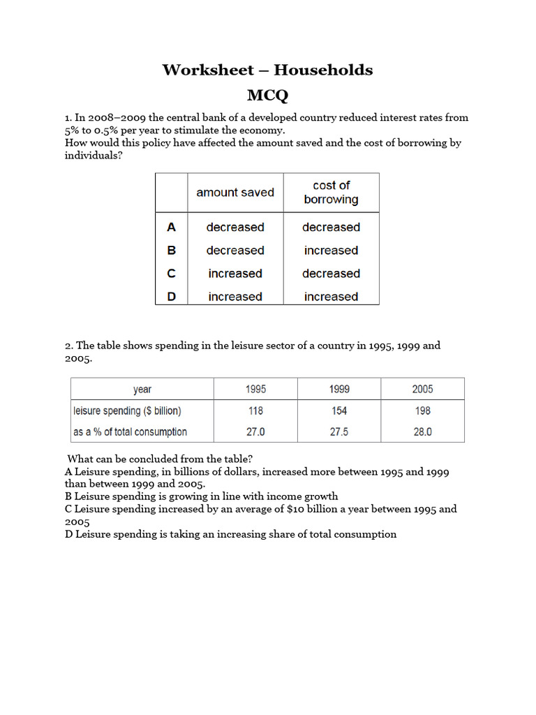 Worksheet - 3.2 - MCQ | PDF | Social Science