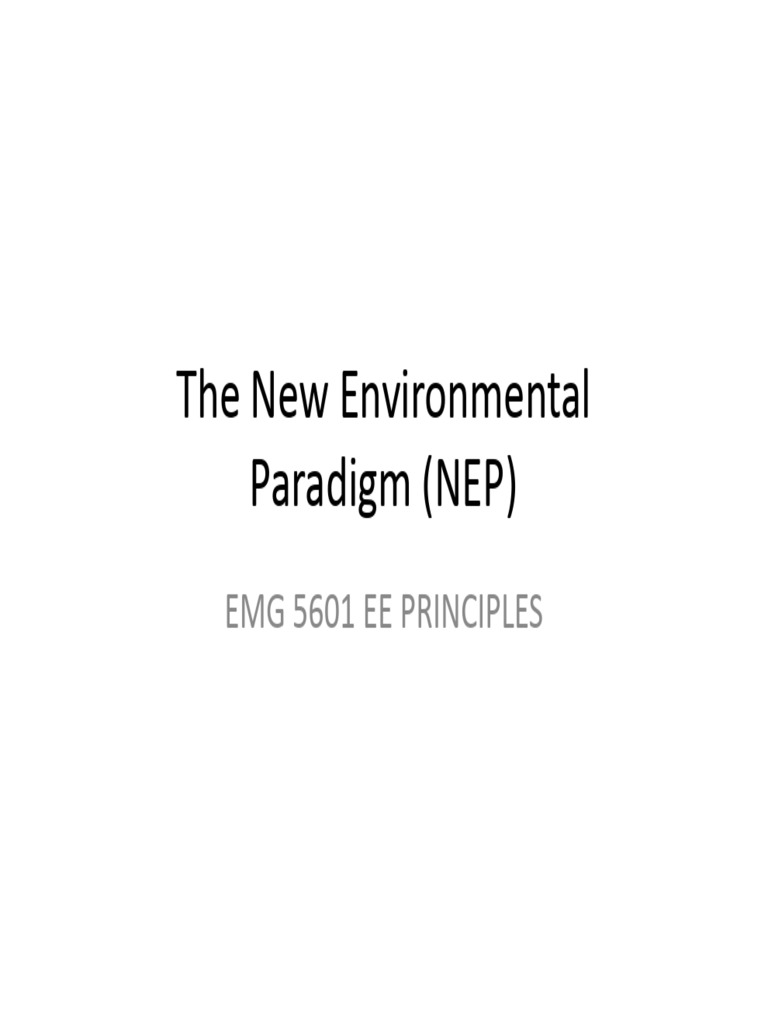 The New Environmental Paradigm (NEP) | PDF | Science & Mathematics